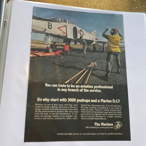 Accents | Vintage 7s Sport Magazine Marines Ad Poster | Poshmark